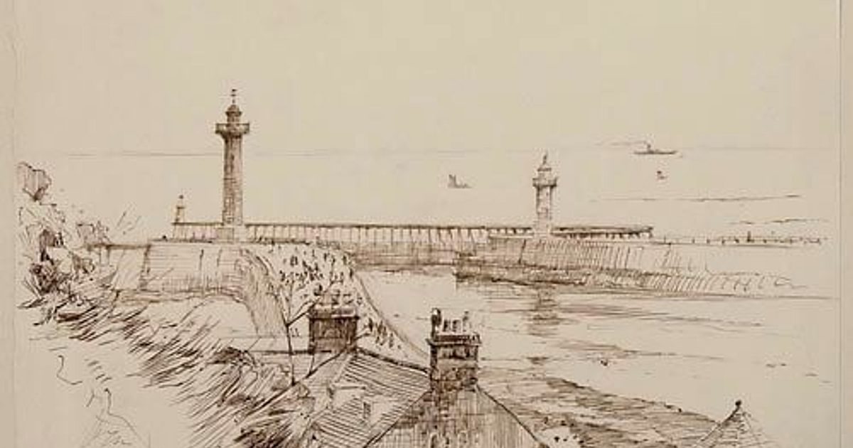La Jetée ouest, à l'entrée du port de Whitby (Angleterre) | Musée ...