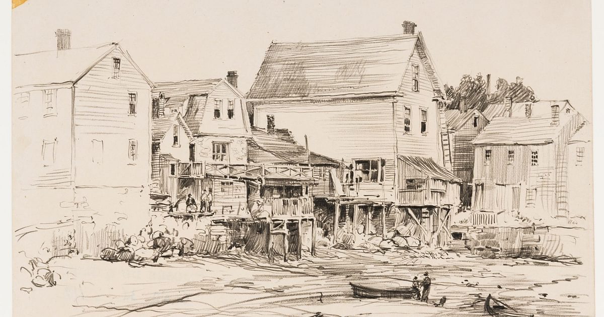 Maisons du bord de mer à Rockport, Massachusetts | Musée national des ...