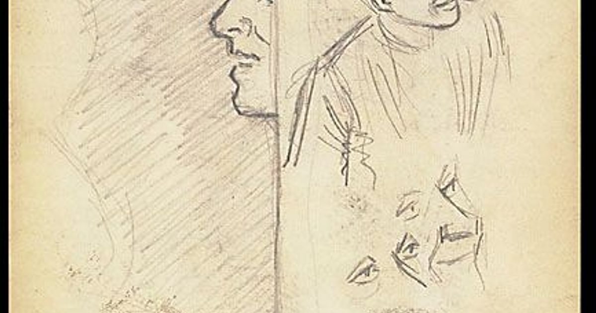 Portrait d'un jeune homme et études de traits | Musée national des ...