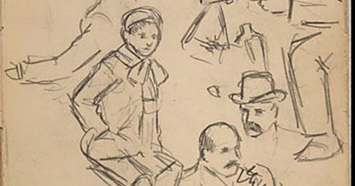 Études de personnages masculins et de costume | Musée national des ...