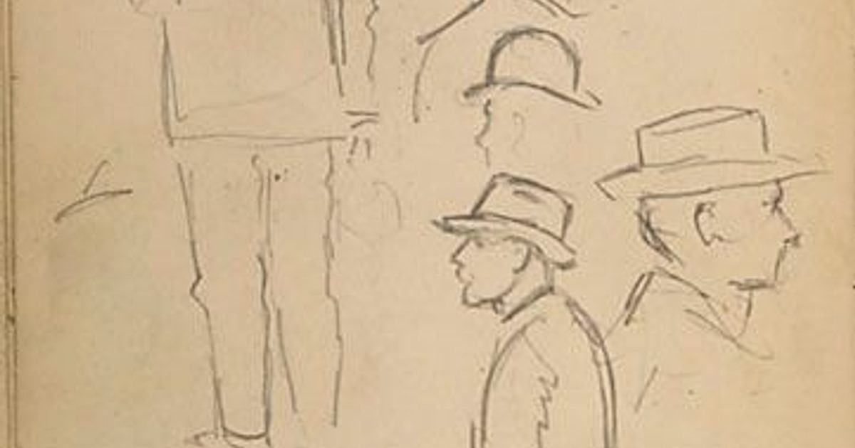 Études de personnages masculins et de costume | Musée national des ...