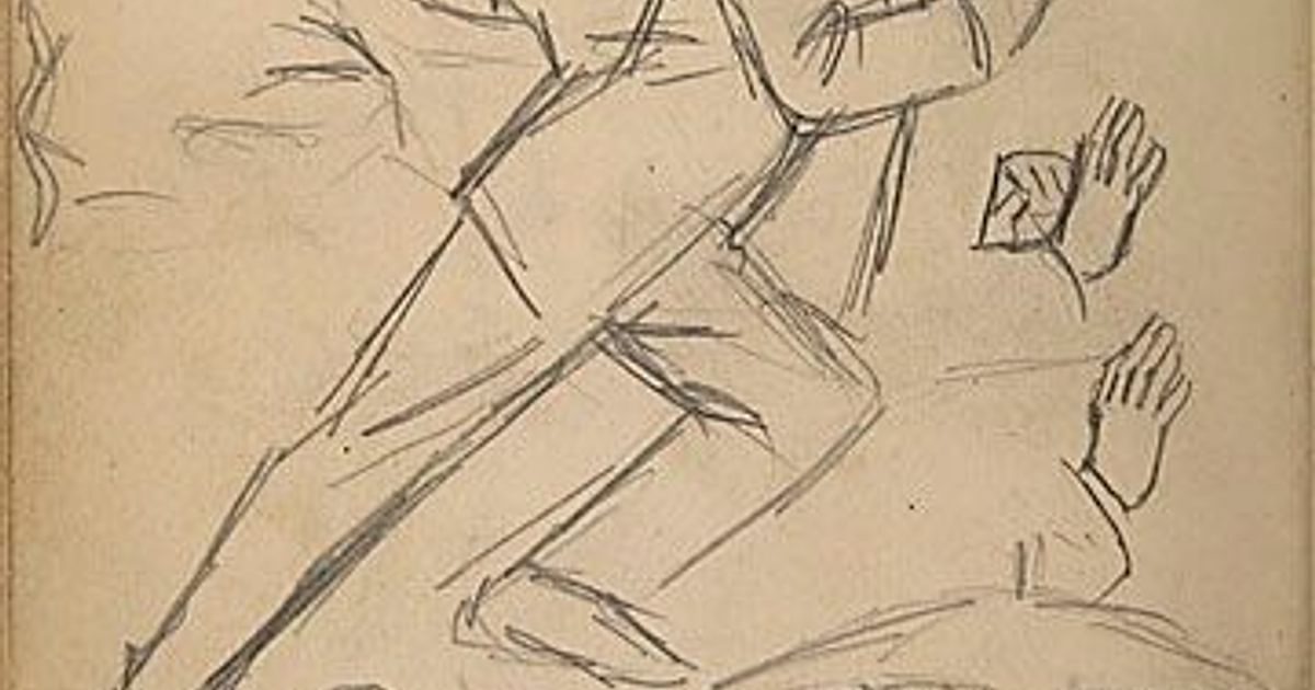 Études de personnages, dont l'un s'arc-boutant | Musée national des ...