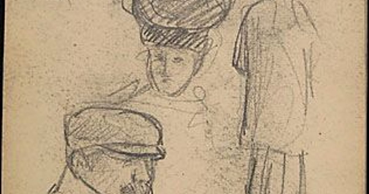 Études de personnages et de costume | Musée national des beaux-arts du ...