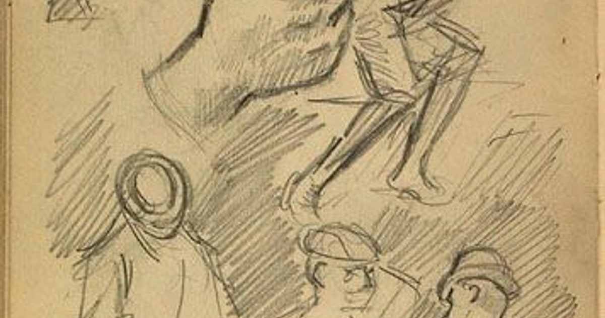 Études de personnages et étude (main tenant une pipe) pour une… | Musée ...