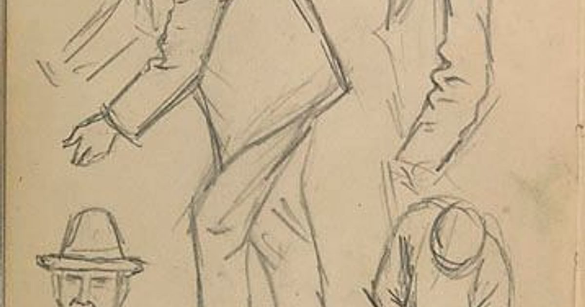 Études de personnages masculins et de costume | Musée national des ...