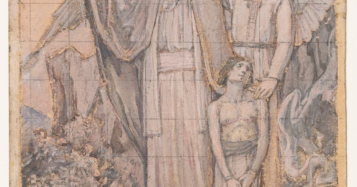 Le Sacrifice d'Abraham. Mise au carreau pour la décoration de… | Musée ...