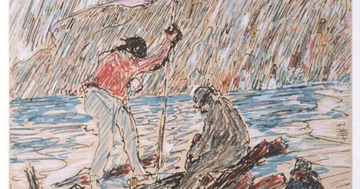 La Drave, du livre d'artiste «Menaud maître draveur» | Musée national des beaux-arts du Québec ...