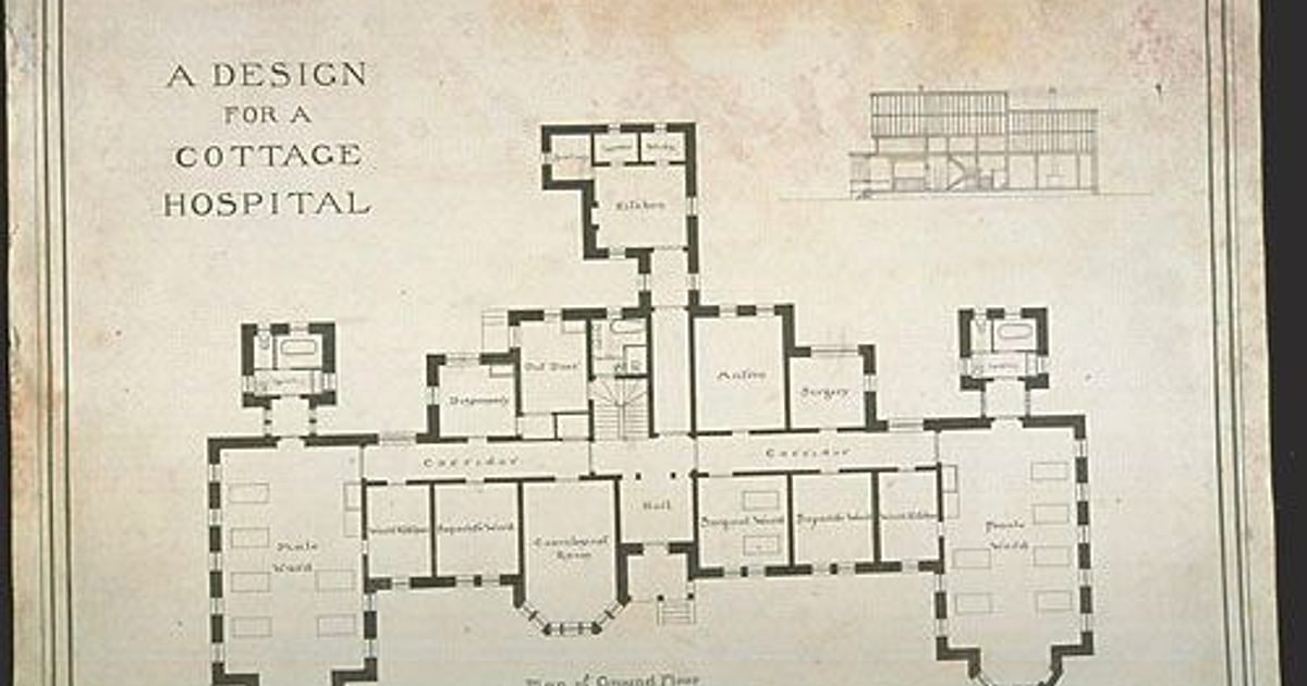 A Design for a Cottage Hospital (Plan of Ground Floor) | Musée national ...