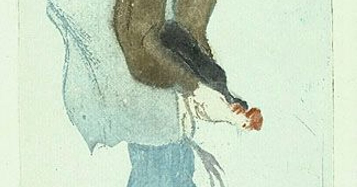Le père Noret tuant un coq, de profil | Musée national des beaux-arts ...