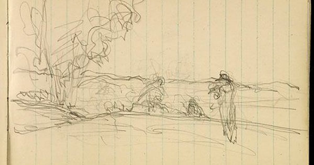 Étude de personnage dans un paysage | Musée national des beaux-arts du ...