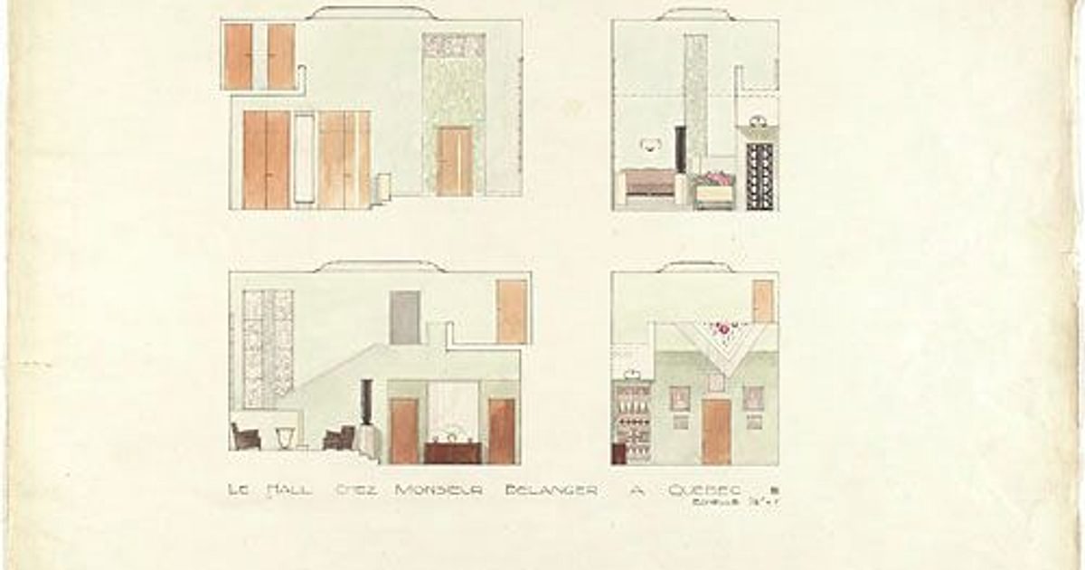 Élévations du hall de la maison Bélanger | Musée national des beaux ...