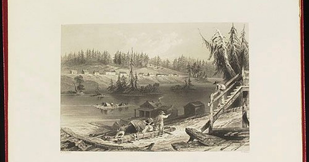 Glissage du bois aux Chats, Haut-Canada, du Canadian Scenery… | Musée ...