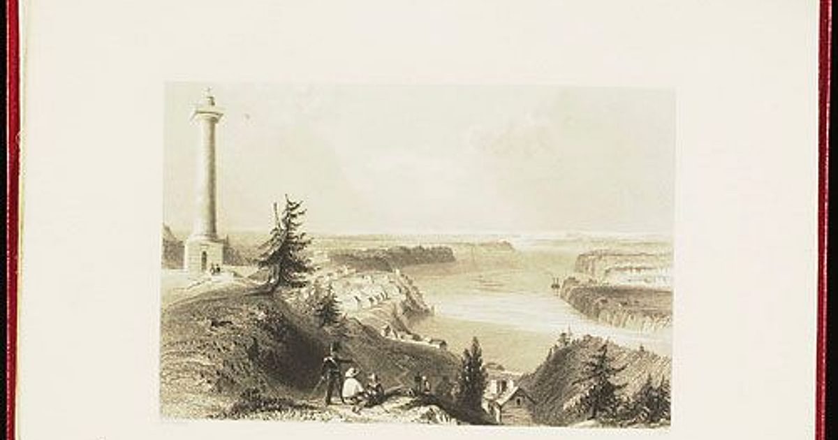 Le Monument du général Brock, au-dessus de Queenston, du Canadian ...