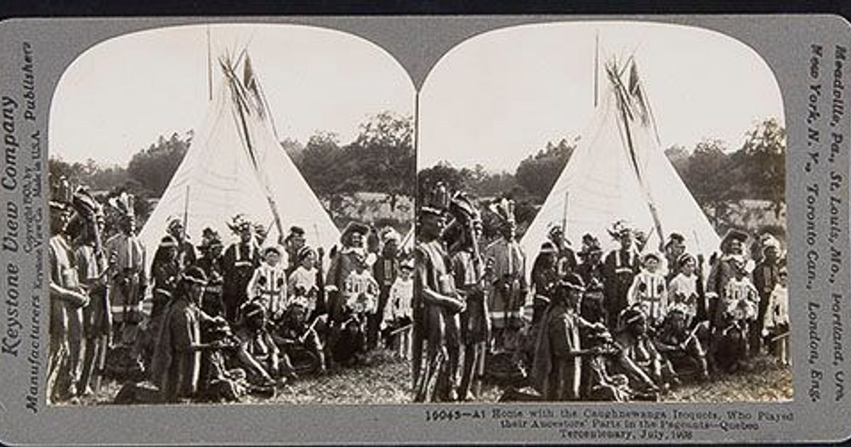 Campement iroquois de Caughnawaga, au spectacle historique,… | Musée ...