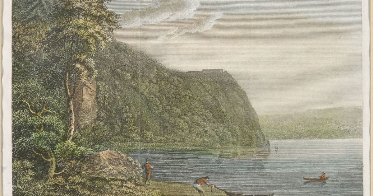 Vue du cap Diamant, extrait de l'ouvrage Travels through the States ...