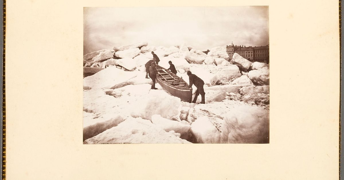 Canotage sur les glaces du Saint-Laurent, Montréal, de l'album du ...