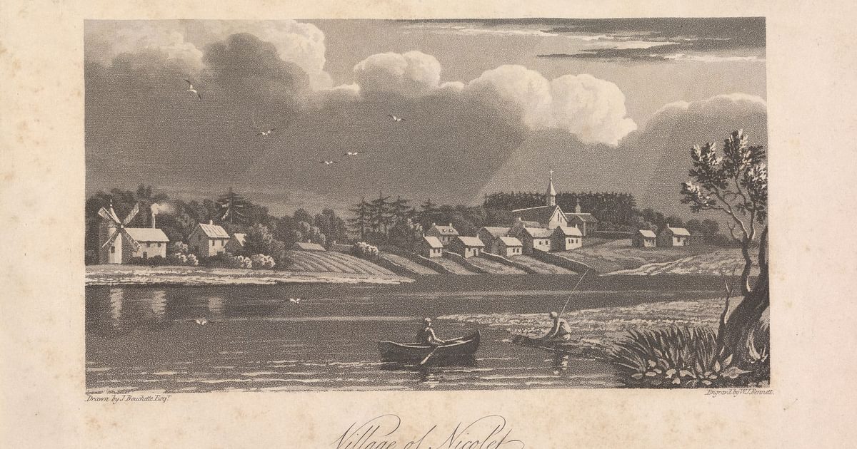 Le Village de Nicolet, extrait de l'ouvrage Description topographique ...