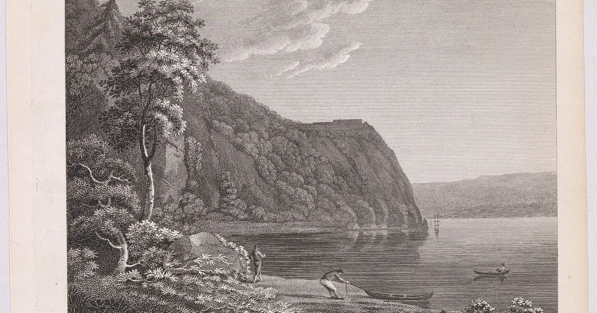 Vue du cap Diamant, extrait de l'ouvrage Travels through the States ...