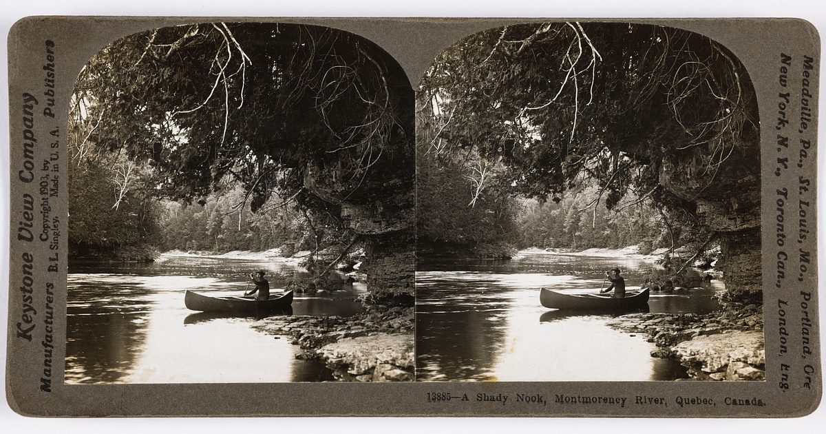 Canotage sur la rivière Montmorency, près de Québec | Musée national ...