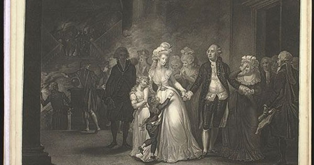 La Séparation de Louis XVI d'avec sa famille au temple, du livre ...